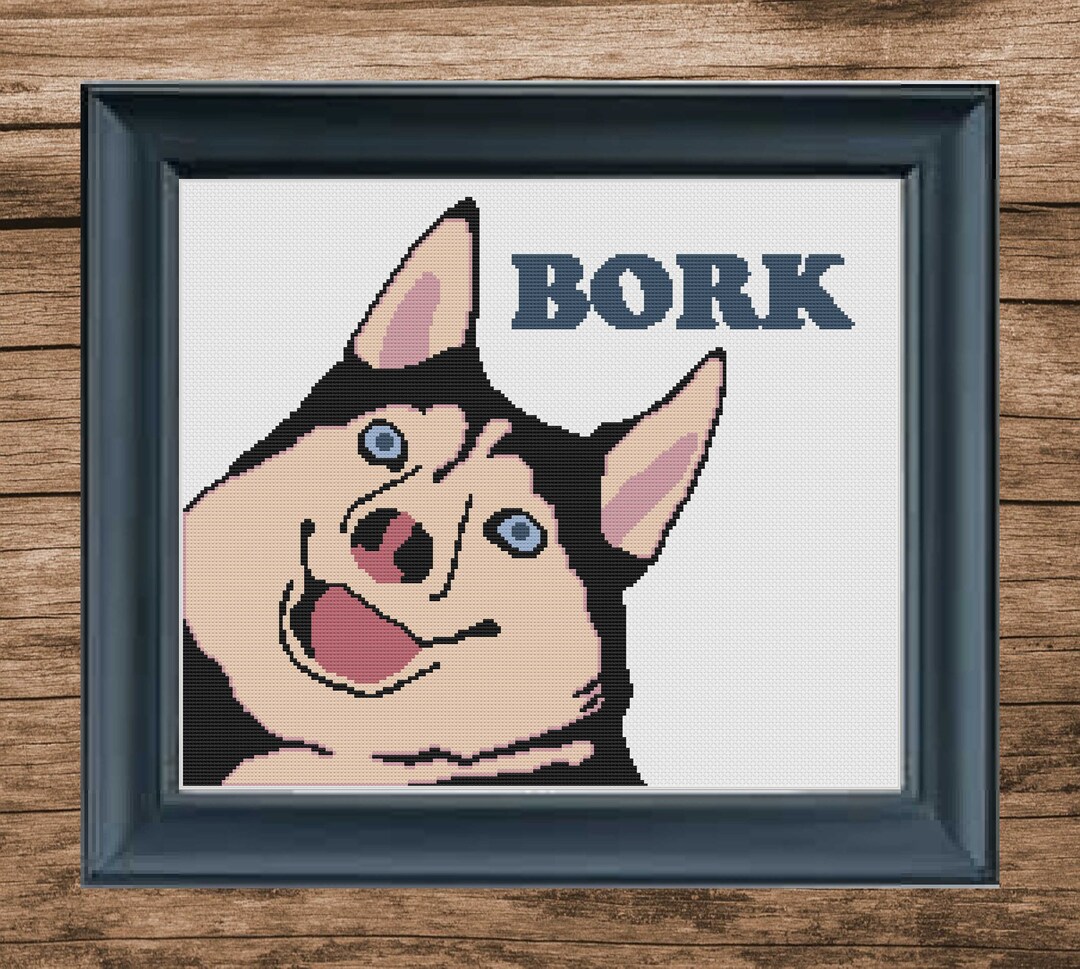 Bork Huskey - Cross Stitch Pattern - Etsy