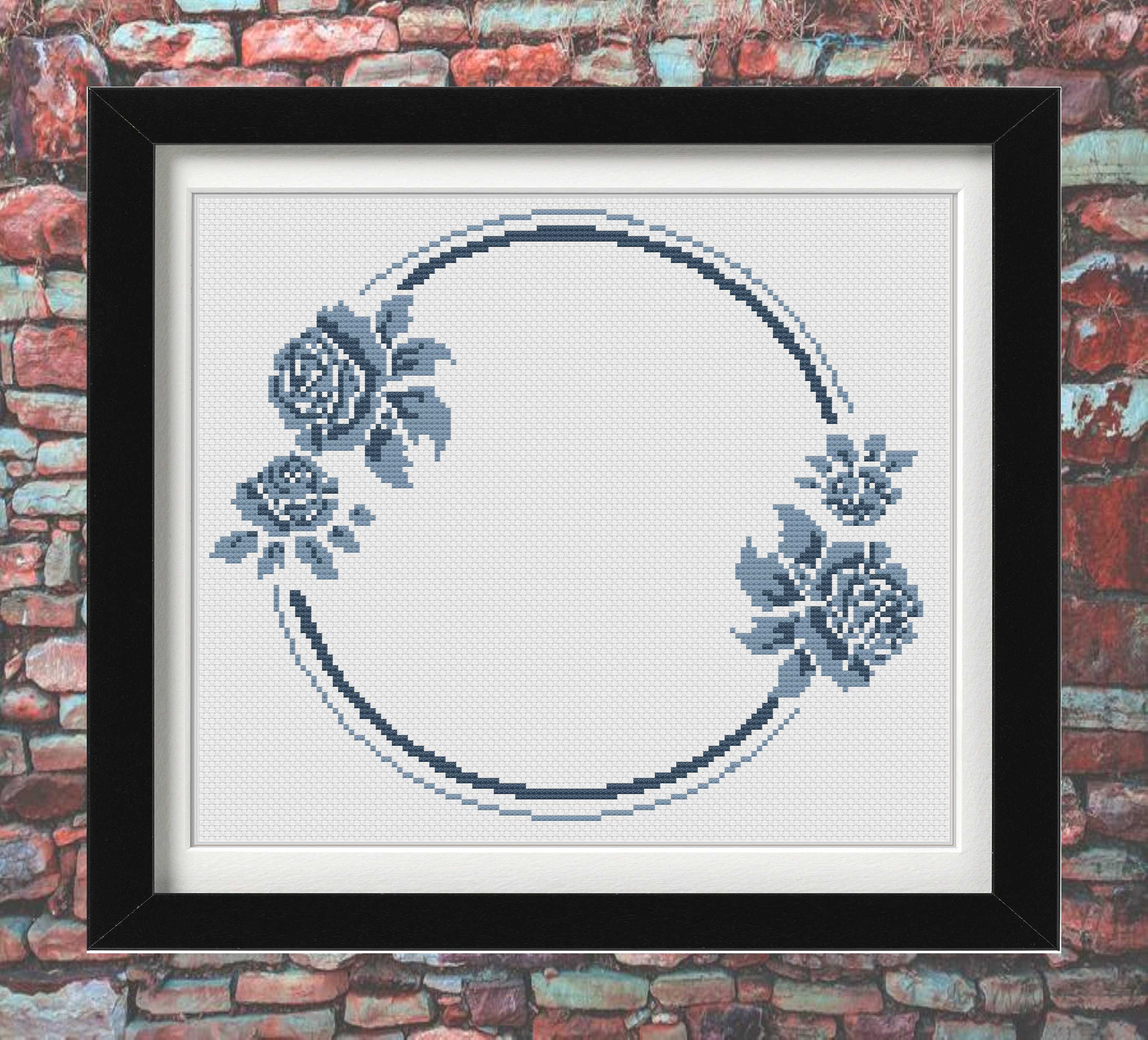 Blue Rose Border - Cross Stitch Pattern - Etsy