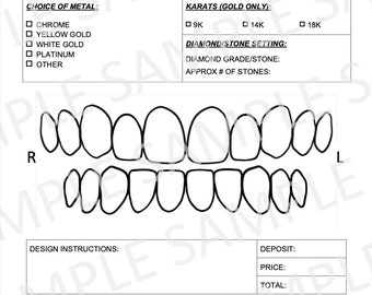 Grillz Order Form (PDF) - Etsy UK