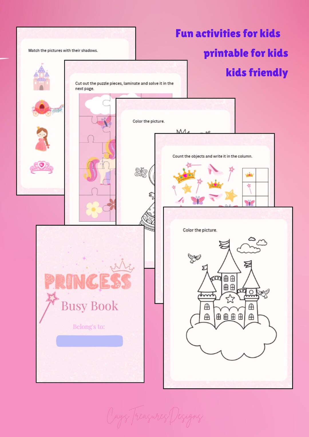 Printable Princess Busy Book - Etsy
