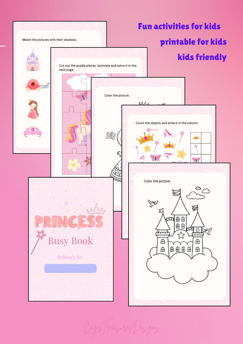 Printable Princess Busy Book - Etsy