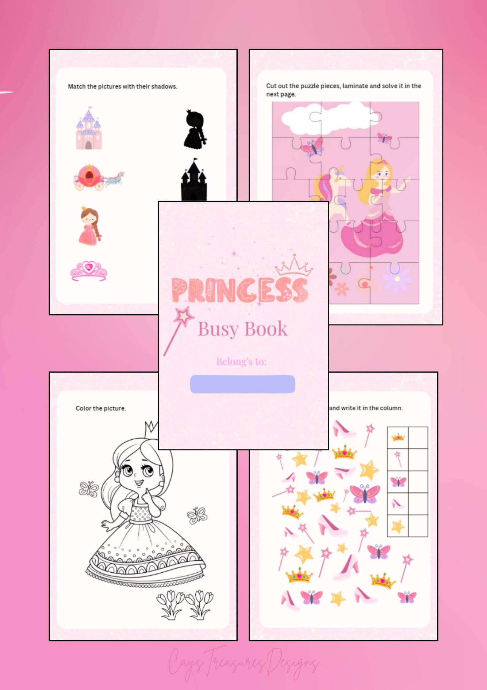 Printable Princess Busy Book - Etsy