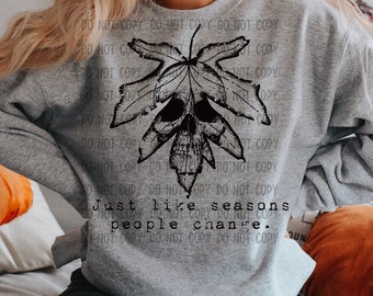 Full Color Png Skull Fall Leaf, Skellie Png, Fall Leaf Png, Skeleton ...