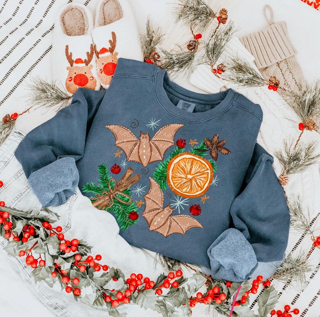 Gingerbread Christmas Bat PNG Digital Download - Etsy