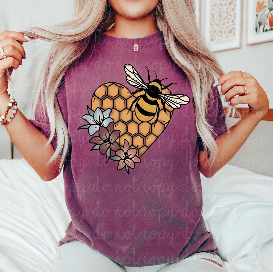 Boho Bee Heart PNG Digital Download - Etsy