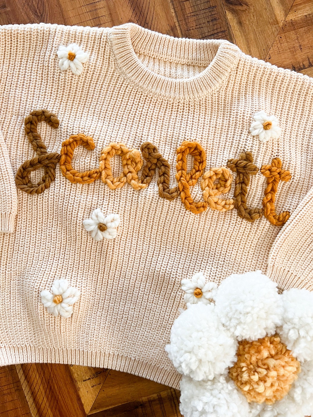 Custom Hand Embroidered Sweater, Custom Sweater, Name Sweater ...