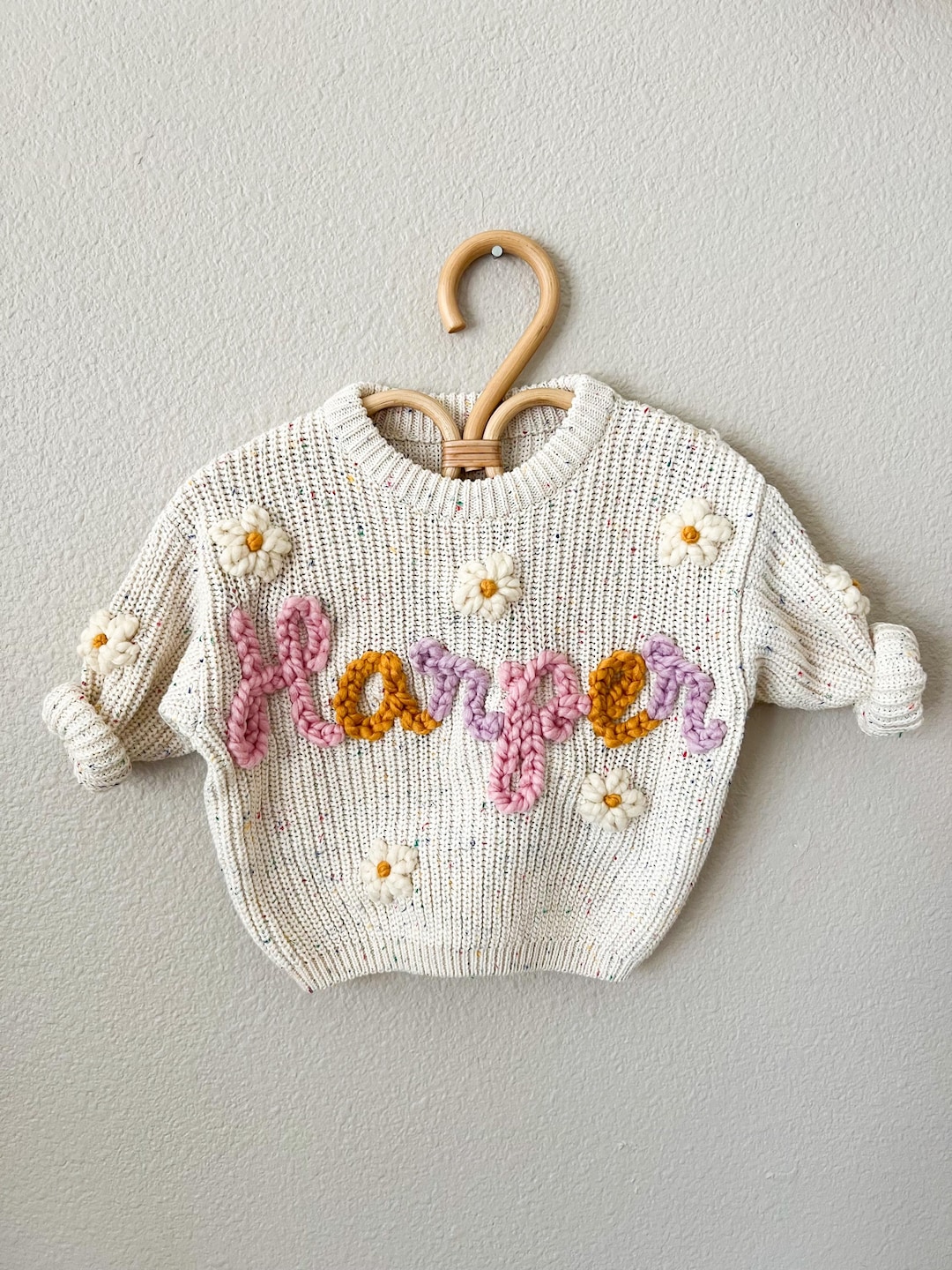 Custom Hand Embroidered Sweater, Custom Sweater, Name Sweater ...