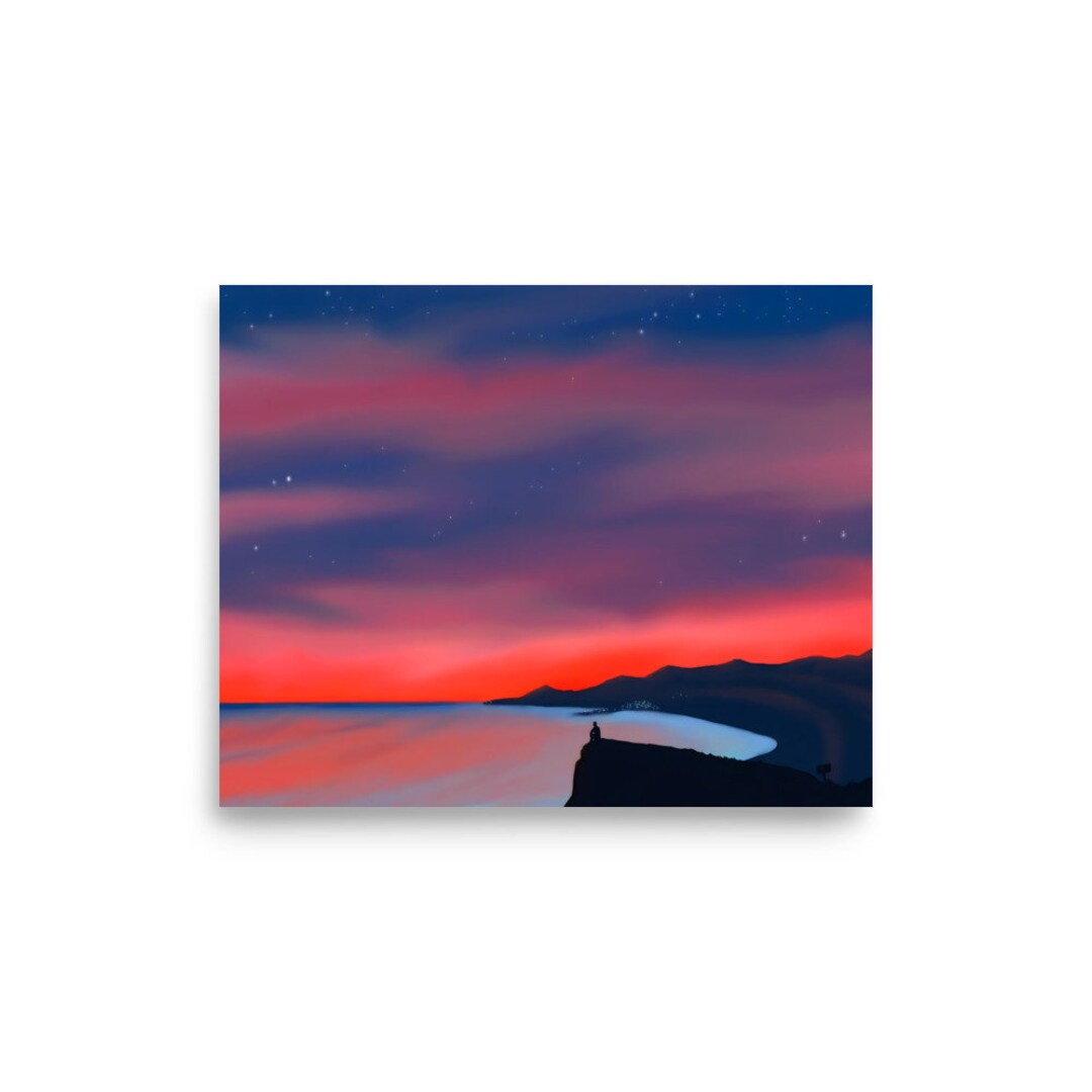 Sunset at the Beach - Etsy