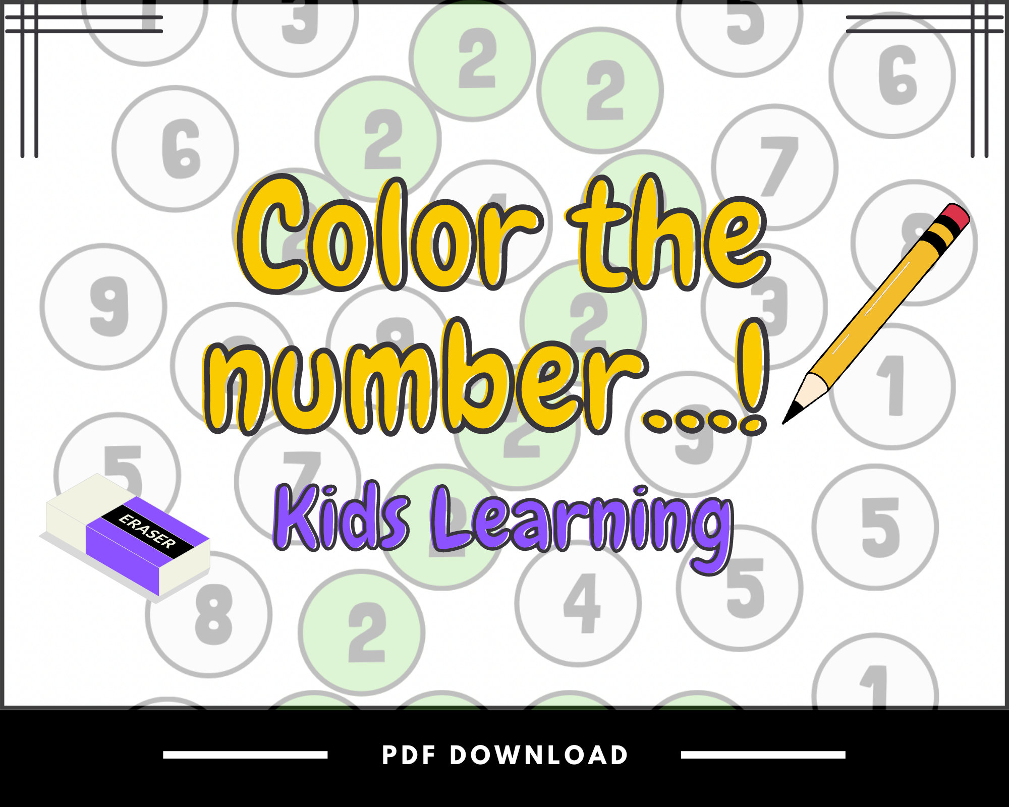 Colouring the Numbers 1-10, Exercise for Kids! Preschool Exercises, 10 ...