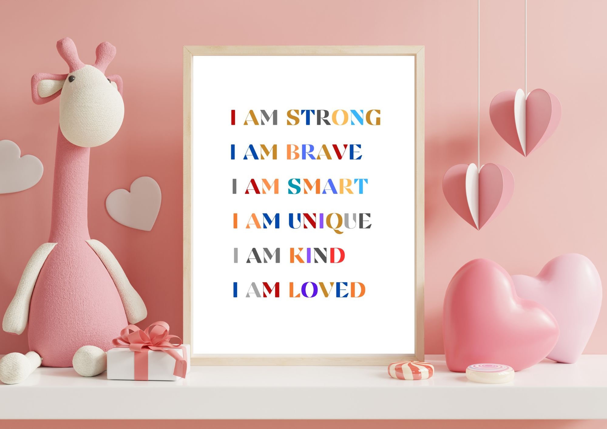 Daily Affirmations Poster for Kids, Printable, Motivational Decor ...