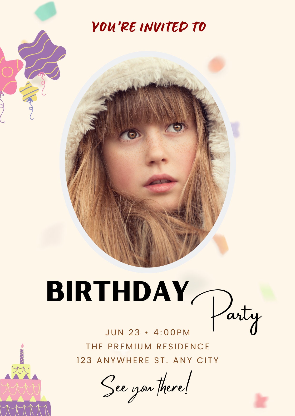Stunning Printable Teen Birthday Party Invitation Custom - Etsy