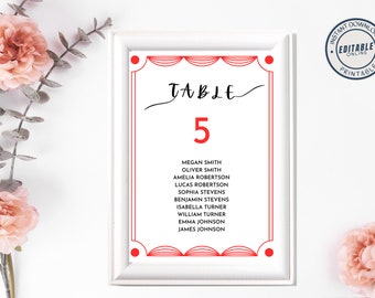 Seating Chart Cards Template Printable Editable Templett - Etsy