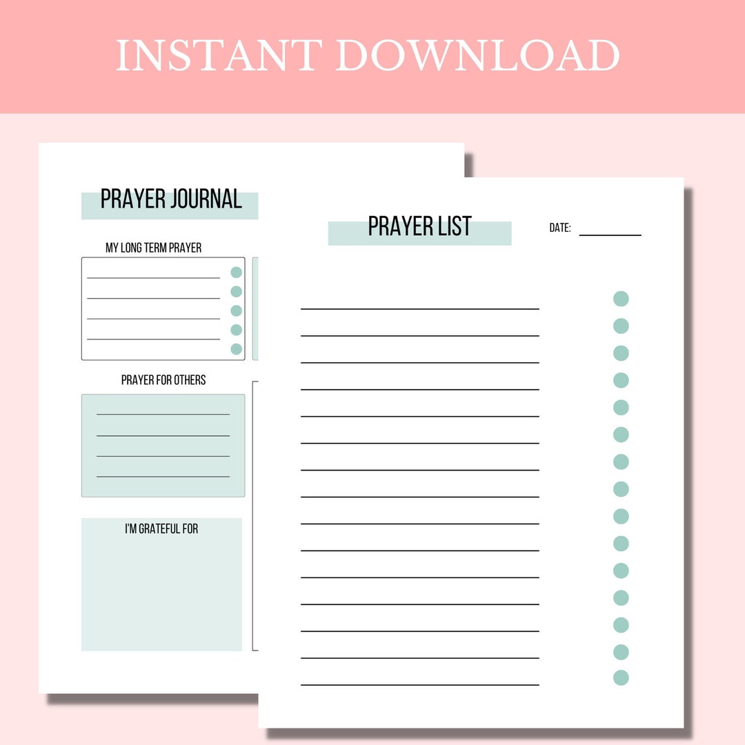 Editable Prayer Journal, 2024 Prayer List for Christians, Christian Growth Journal, Faith ...