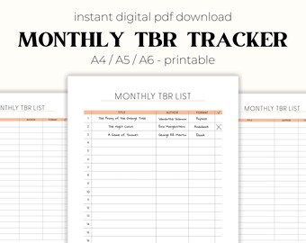 Tbr to Be Read - Etsy