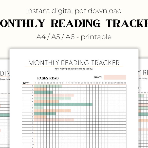 Reading Journal Printable - Etsy