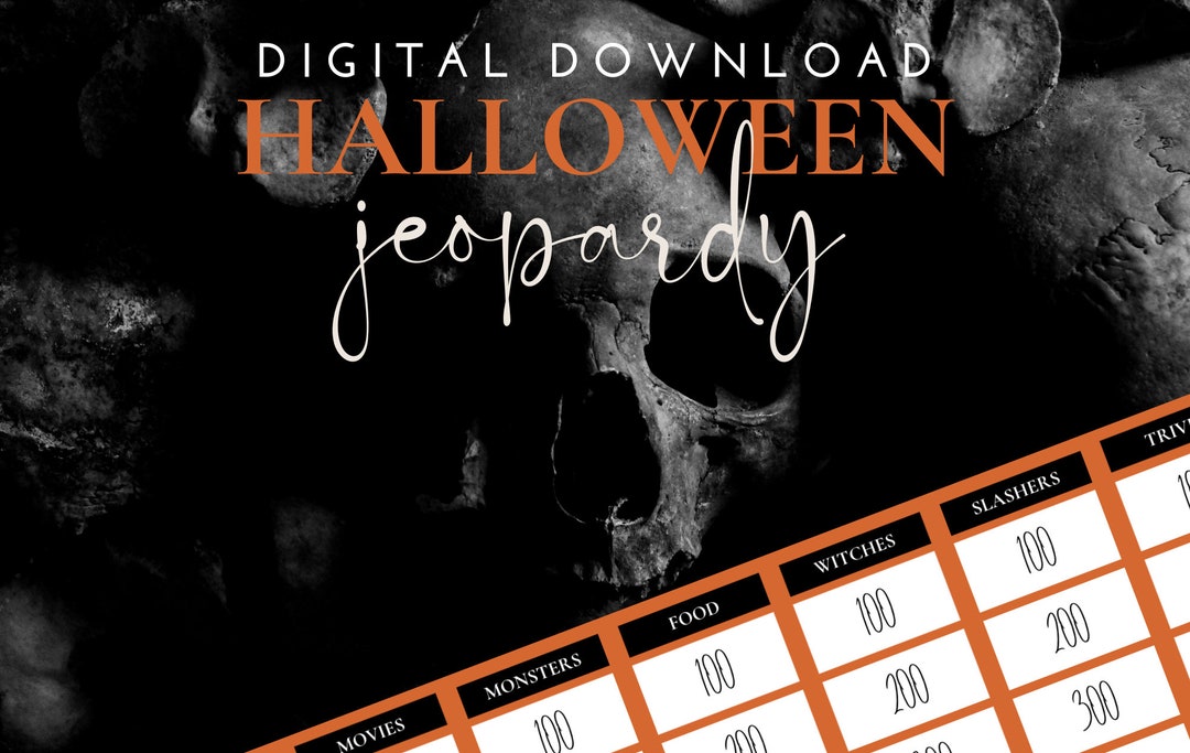 Halloween Jeopardy | Custom Halloween Party Game | Halloween Movie ...
