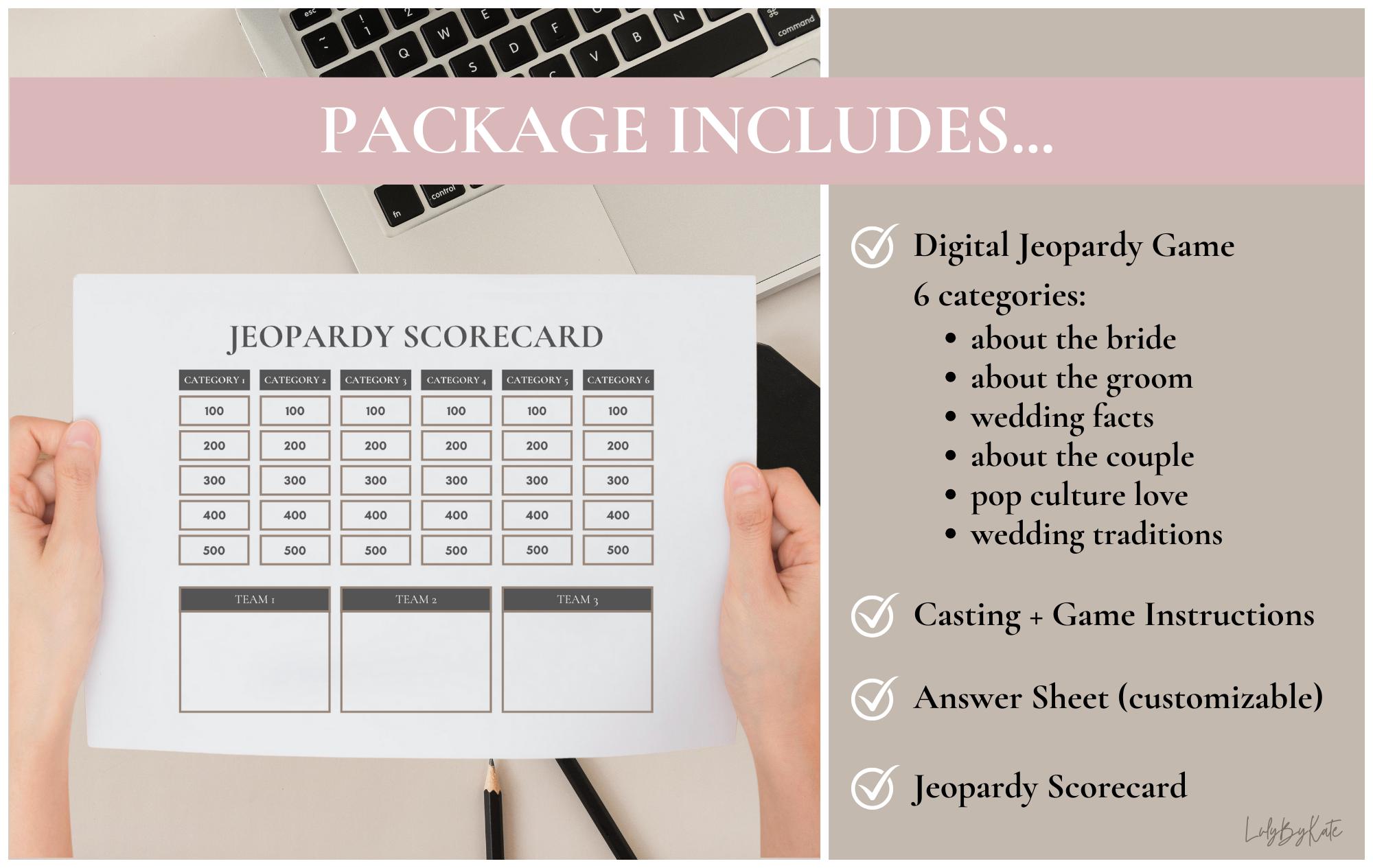 The Bridal Jeopardy | Bridal Shower Game | Digital Download ...