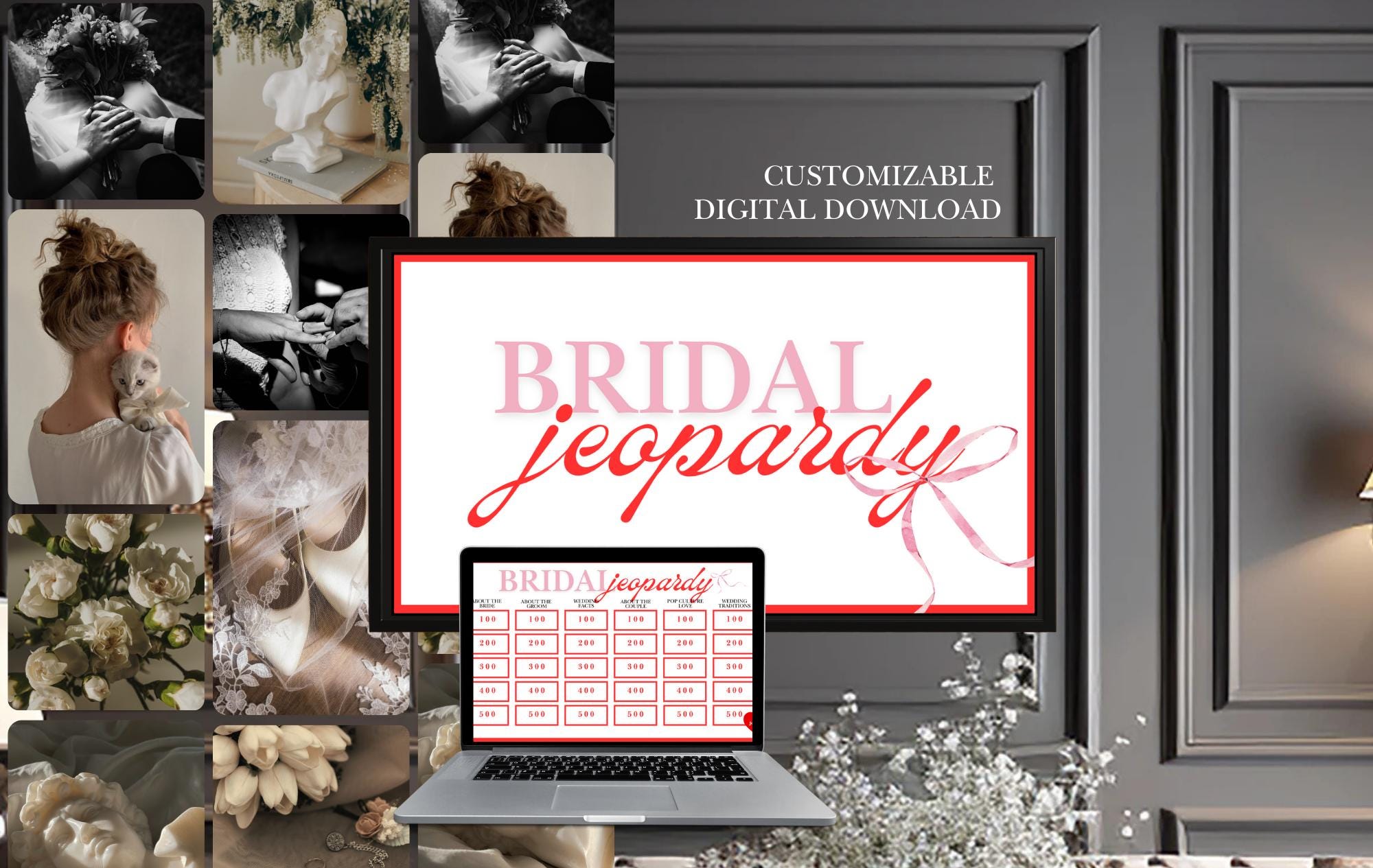 The Bridal Jeopardy (bow Edition) | Bridal Shower Game | Customizable ...