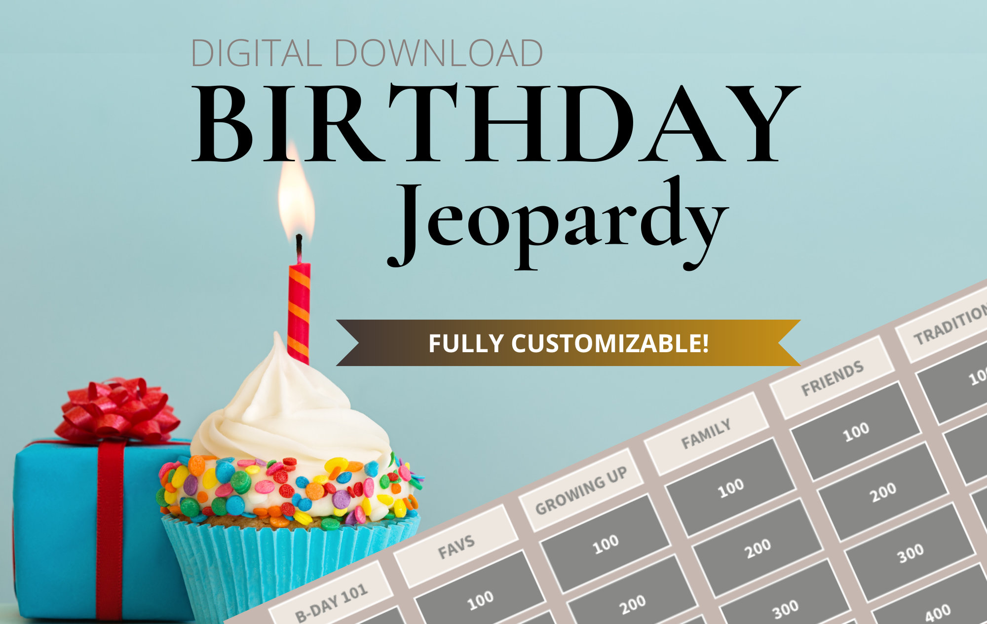 Birthday Jeopardy | Custom Birthday Party Game | Digital Download ...
