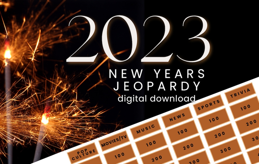 2023 New Year's Jeopardy Game | Trivia Party (digital Download) - Etsy