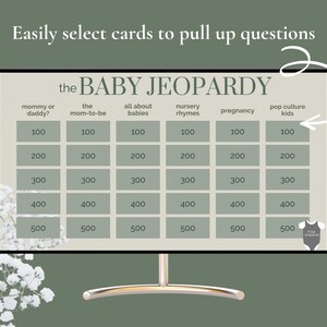 Baby Shower Jeopardy | Baby Shower Game | Digital Download ...