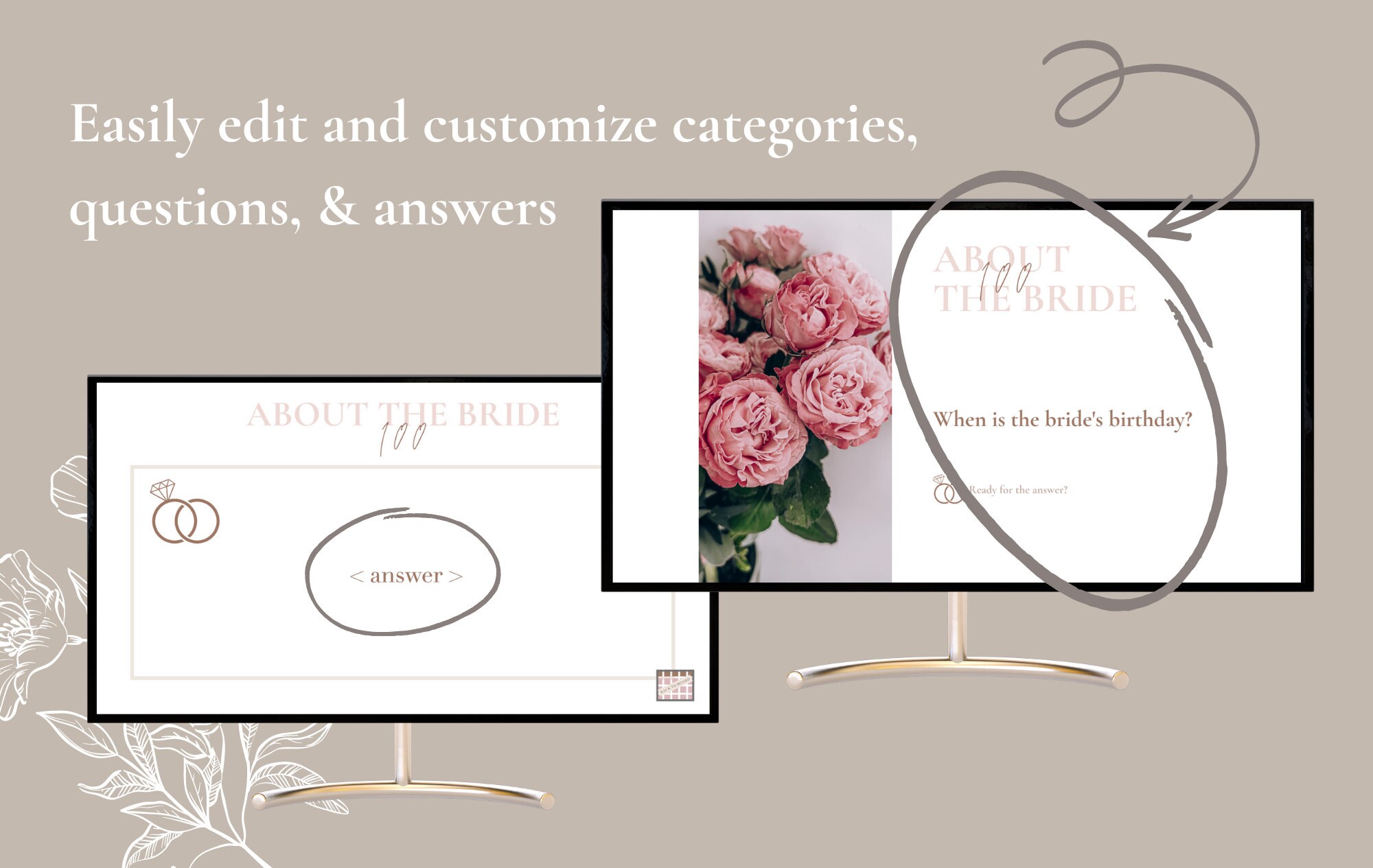 The Bridal Jeopardy Bridal Shower Game Digital Download Customizable ...