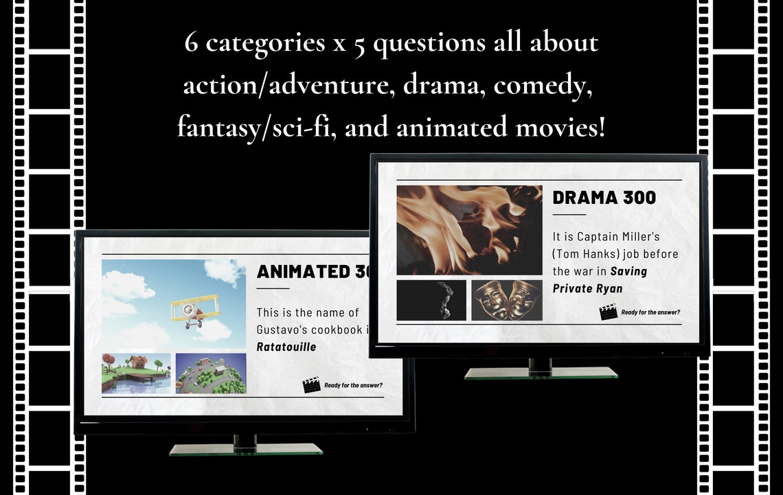 Movies Jeopardy Volume 3 | Movie Trivia Game | Movie Night Game | Movie ...