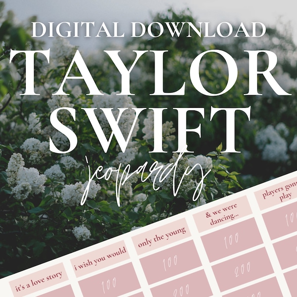 Birthday Jeopardy Custom Birthday Party Game Digital Download Customizable Birthday Jeopardy ...