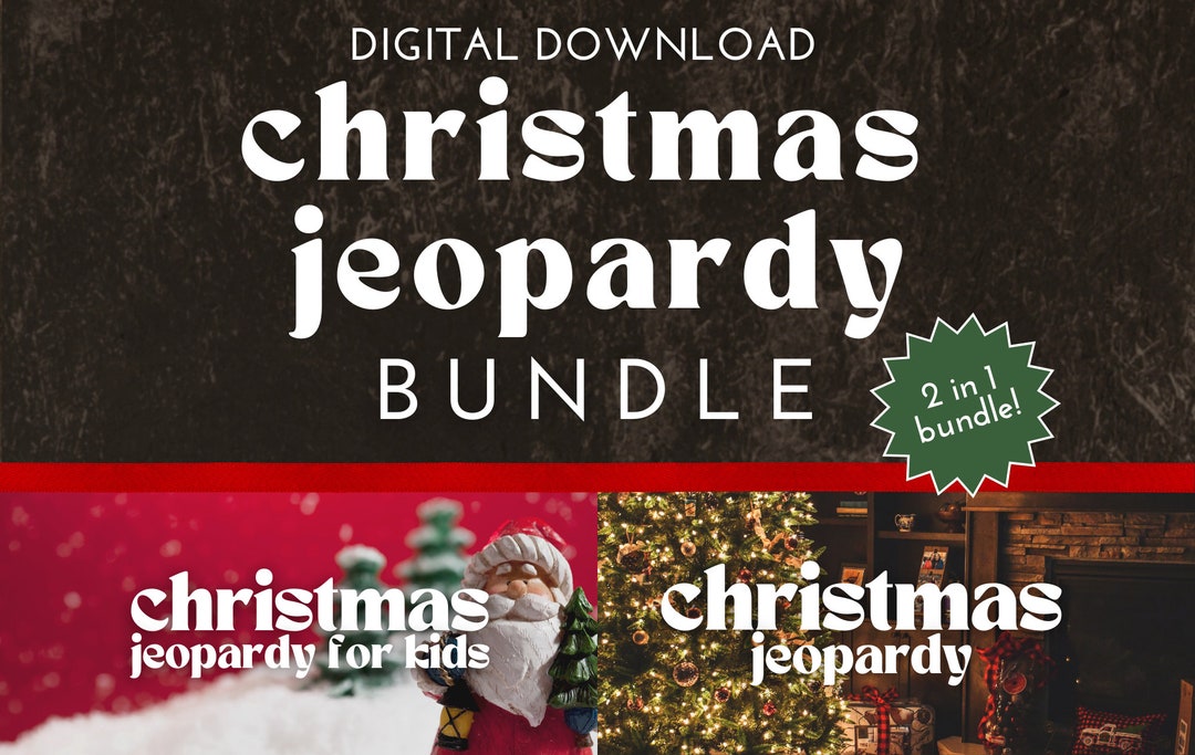 Christmas Jeopardy Bundle! Kids + Adults | Jeopardy Digital Download ...