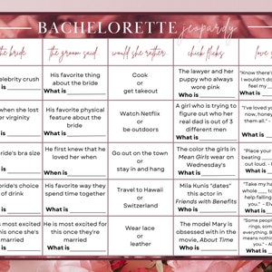 Bachelorette Jeopardy Printable | Bachelorette Jeopardy Game ...