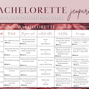 Bachelorette Jeopardy Printable Bachelorette Jeopardy Game Bachelorette ...