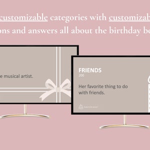 Birthday Jeopardy Custom Birthday Party Game Digital Download Customizable Birthday Jeopardy ...