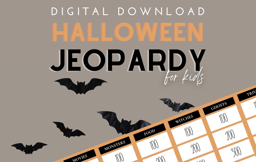 Halloween Kids Jeopardy | Halloween Jeopardy for Kids | Jeopardy ...