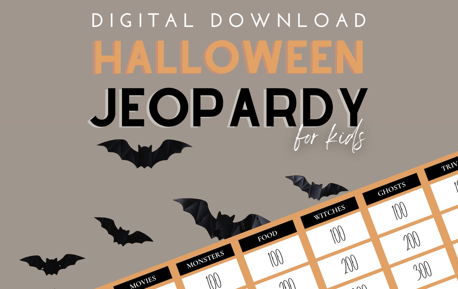 Halloween Kids Jeopardy | Halloween Jeopardy for Kids | Jeopardy ...
