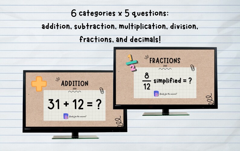 Elementary Math Jeopardy Game Classroom Jeopardy Game Math Games ...