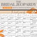 Bridal Jeopardy Printable for Fall Fall Bridal Jeopardy Game Fall ...