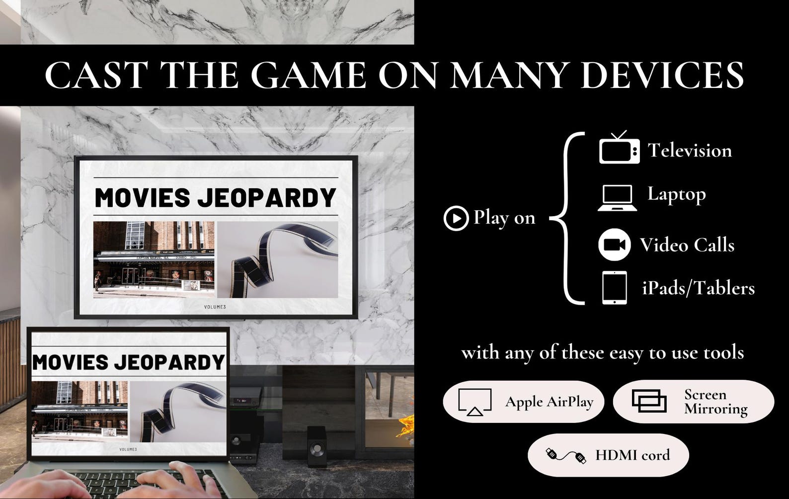 Movies Jeopardy Volume 3 | Movie Trivia Game | Movie Night Game | Movie ...