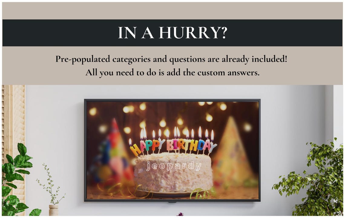 Birthday Jeopardy | Custom Birthday Party Game | Digital Download ...