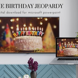 Birthday Jeopardy Custom Birthday Party Game Digital Download Customizable Birthday Jeopardy ...
