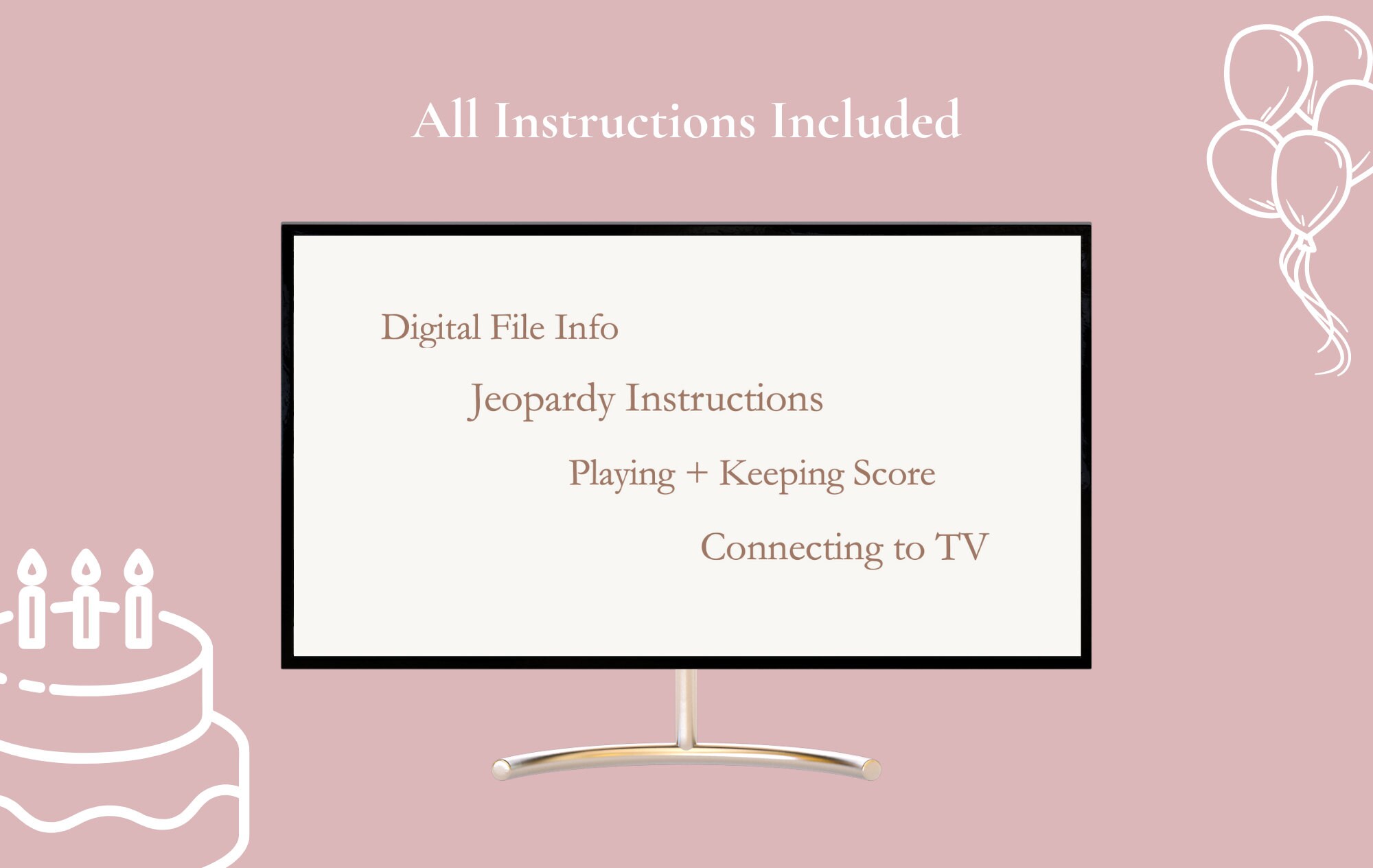 Birthday Jeopardy Custom Birthday Party Game Digital Download ...