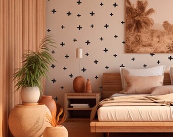 Plus Sign Wall Decals Geometric Wall Art, Farmhouse Decor, Removable ...