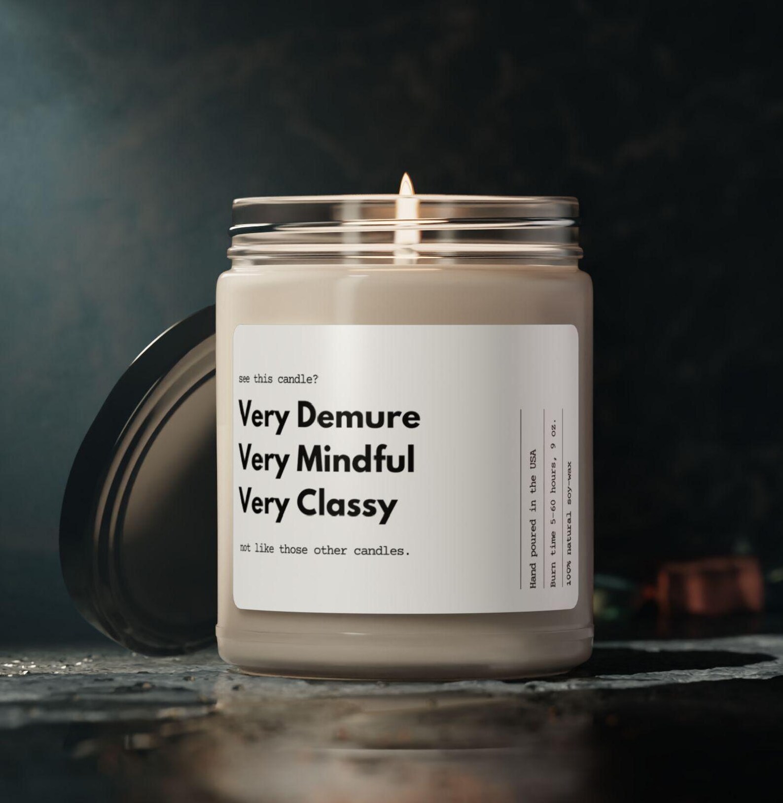 Very Demure Candle, Tiktok Trend, Quote Candle, Candle Decor, Candle ...