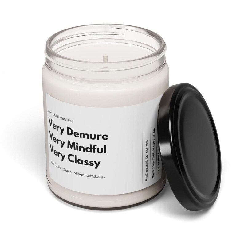 Very Demure Candle, Tiktok Trend, Quote Candle, Candle Decor, Candle ...