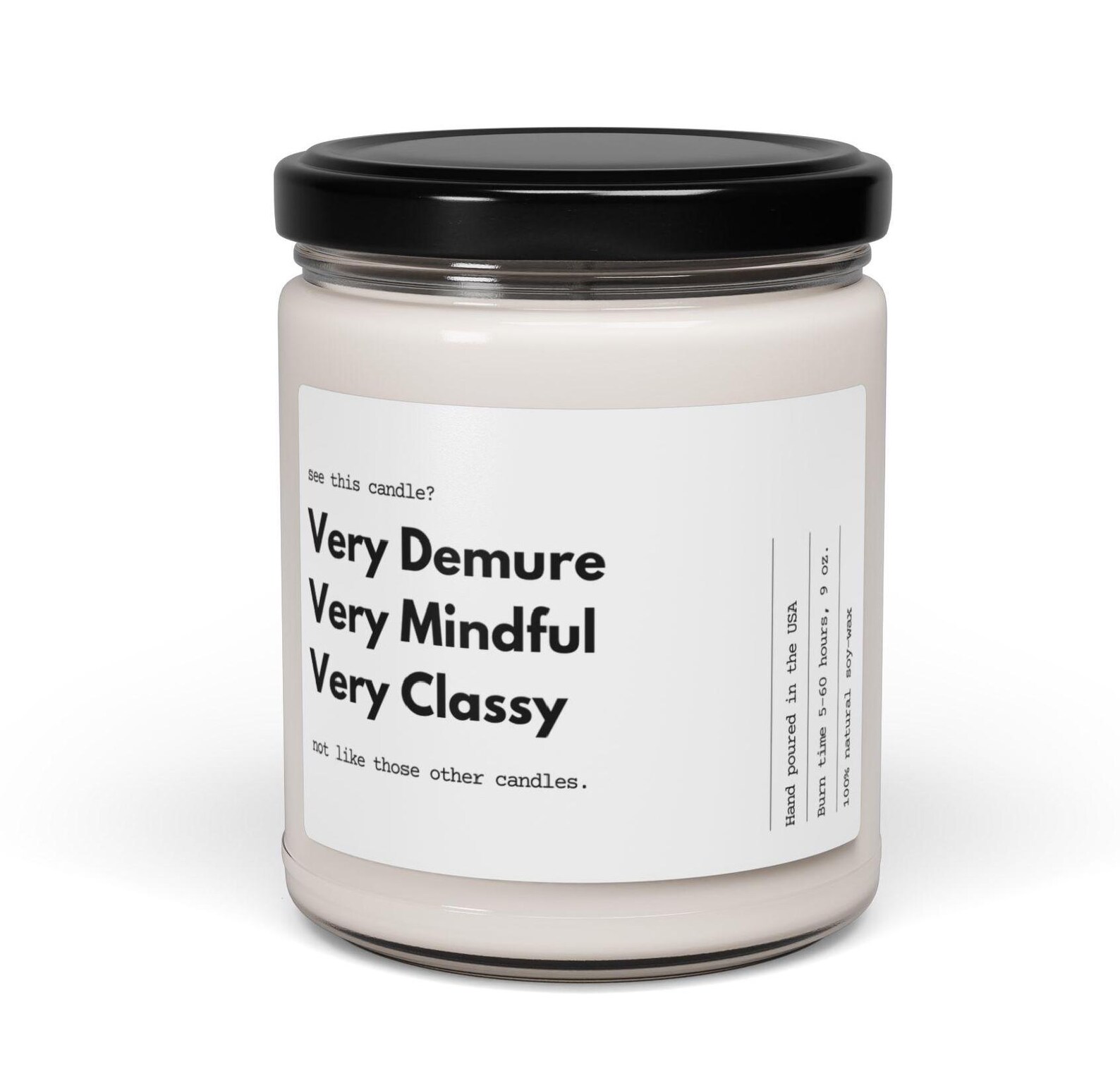 Very Demure Candle, Tiktok Trend, Quote Candle, Candle Decor, Candle ...