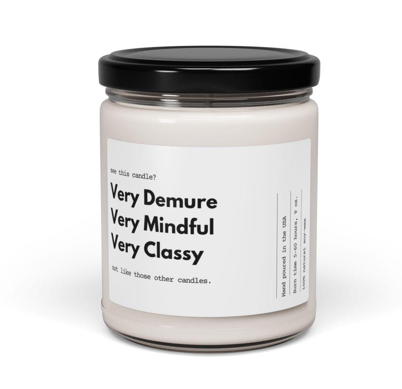 Very Demure Candle, Tiktok Trend, Quote Candle, Candle Decor, Candle ...
