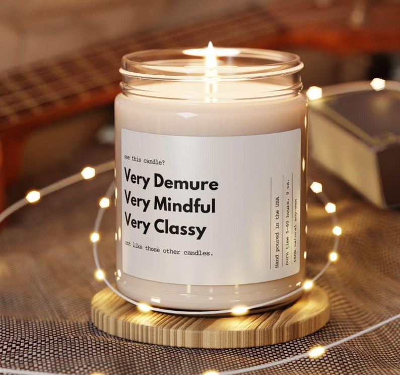 Very Demure Candle, Tiktok Trend, Quote Candle, Candle Decor, Candle ...