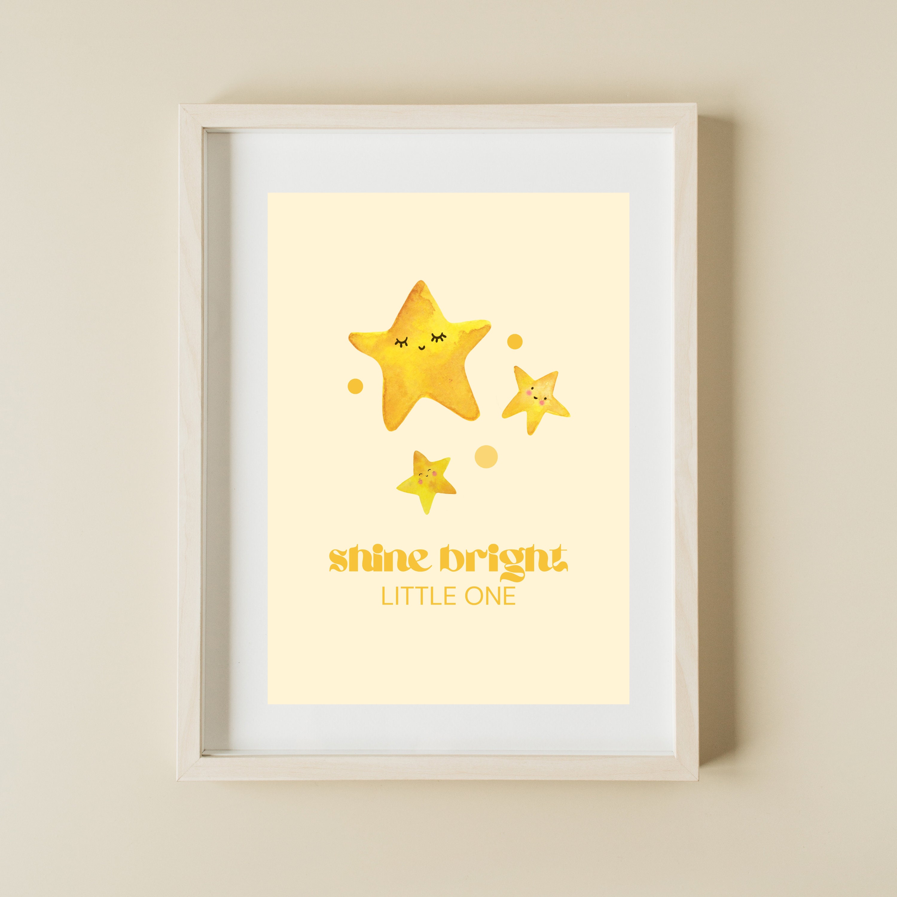 Shine Bright Star Digital Download Child Nursery Print Quote - Etsy