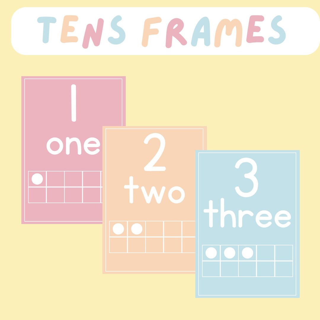 Printable Number 1-10 Posters With Tens Frames L Bulletin Board L ...