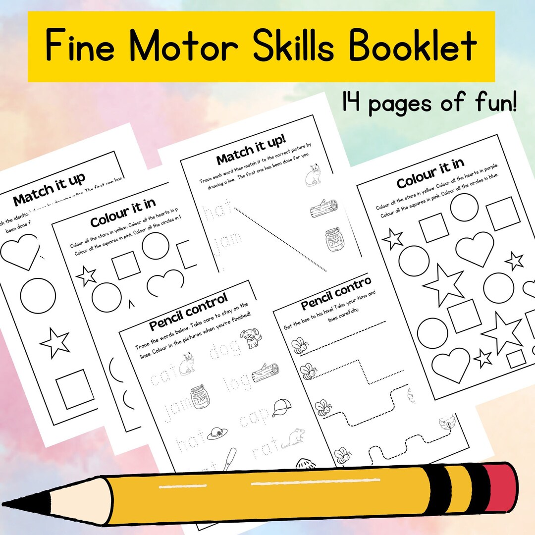 Fine Motor Skills for Pencil Control, Scissor Skills, Colouring in L ...
