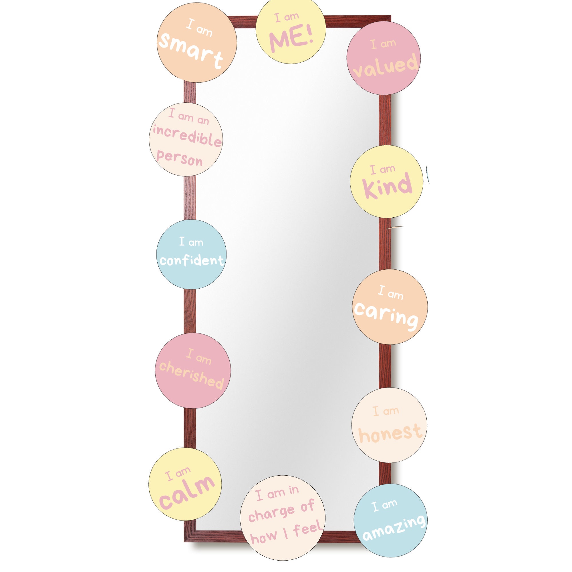 Printable Affirmation Cards Mirror Display L Bulletin Board L Growth ...